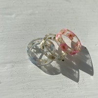 Pressed Flower Ring, Flower Ring, Resin Ring, Resin Band, Flower Ring ...