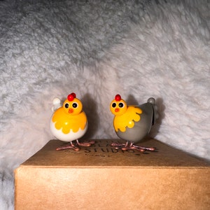 Glas Miniatuur Kippen Duo Verzamelobjecten Pasen Decoratie Miniatuur ...