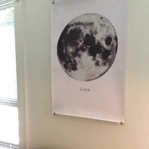 Giant Moon Poster Luna Moon Art Print Galaxy Wall Art Super Moon Print ...