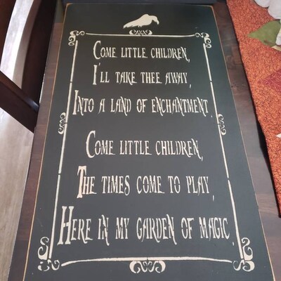 Come Little Children Primitive Halloween Wood Sign 12 X 20 - Etsy