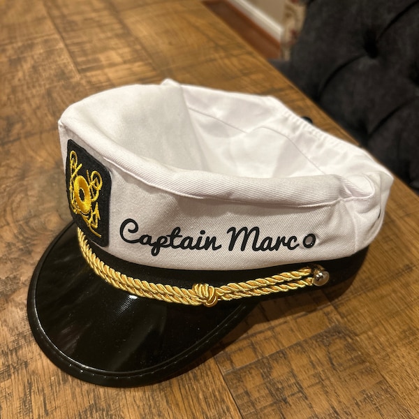 Captain Hat, Nautical Captain's Hat, Gift for New Boat Owner ...