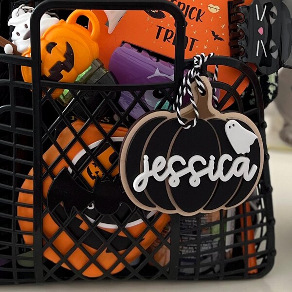 Pumpkin Tag, Halloween Basket Tag, Halloween Gifts for Kids, Boo Basket ...