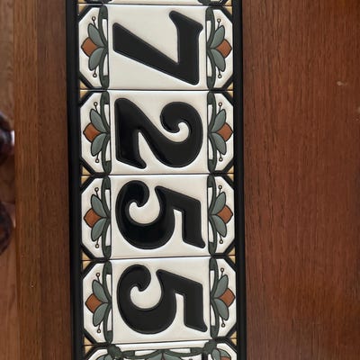 House Numbers Address Tiles Framed Set Custom Address Tiles Sign Hand ...