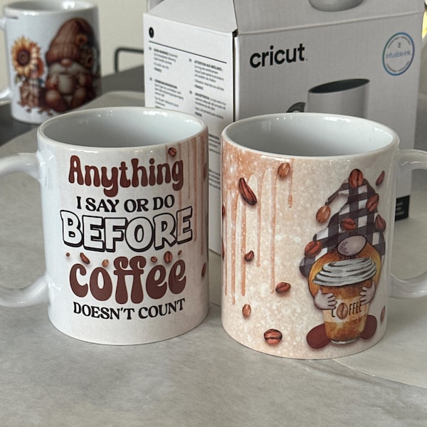 Coffee Lovers 11 and 15oz Mug PNG Design, Hot Coffee Addict Sublimation ...