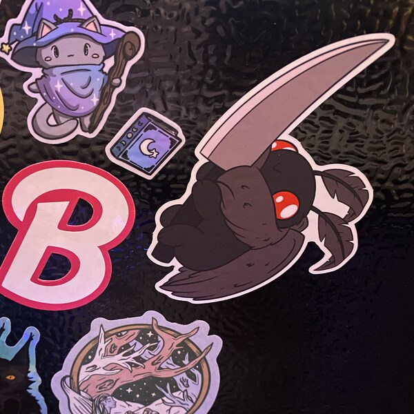 Mothman WITH A KNIFE || Cute Cryptid Mothman Sticker - Etsy
