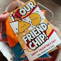 Valentine Chip Bag Tag Printable, Kids Valentines Cards for School ...