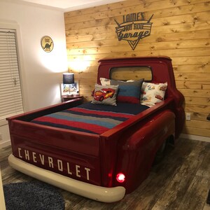 Queen Size Square Body Bed Mancave Decor Garage Furniture | Etsy