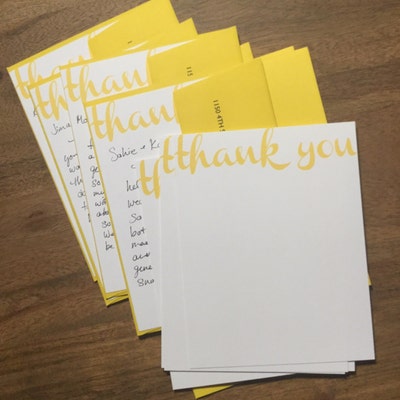 Thank You Flat Notecards Thank You Stationery Thank You - Etsy