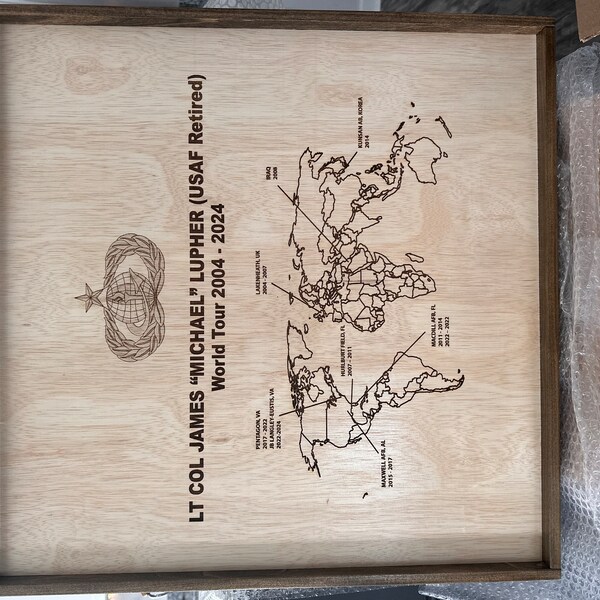 Custom Carved Military US Flag Clock - Etsy