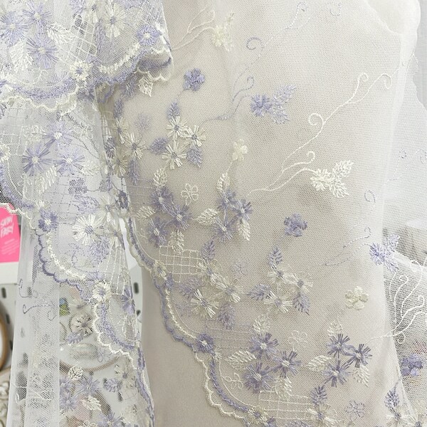 2metres Dark Navy Lace Trim Bold Floral Eyelet Flower Lace Trim 9" Navy ...