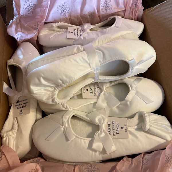 30 Pair Bulk Dancing Slippers for Guest Ballet Satin Slippers Useful ...