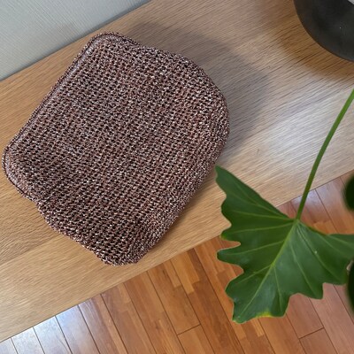 Raffia Colorful Crochet Clutch Bag Straw Knitted Raffia Bag Natural ...