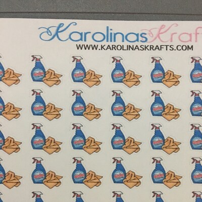 Window Cleaner Stickers for Planner, Calendar Functional Planner ...