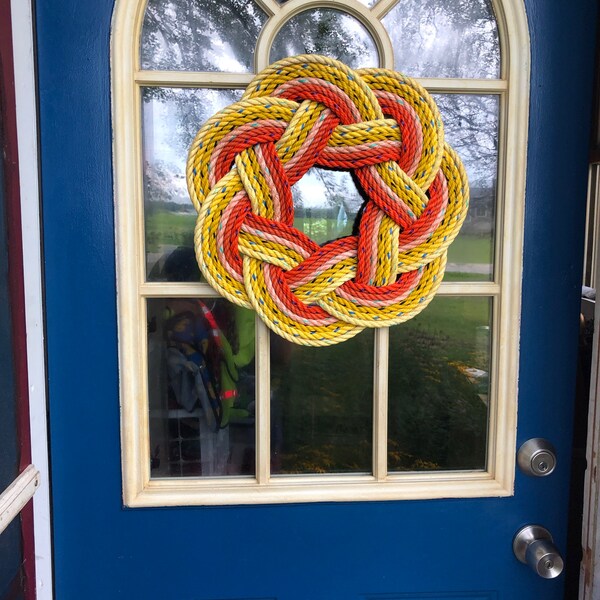 Autumn Wreath, Upcycled Lobster Rope, Maine Made Nautical Wreath, Fall ...