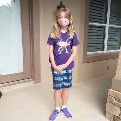 Pink Cotton Axolotl Salamander Face Mask - Etsy