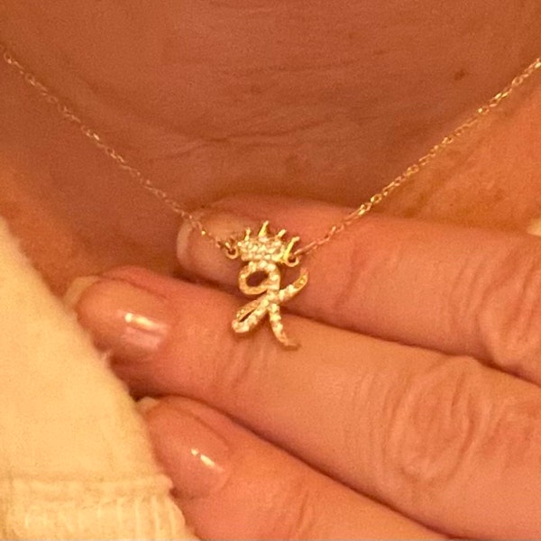 14K Gold Bubble Name Necklace, 3D Balloon Letter Name Necklace, Balloon ...