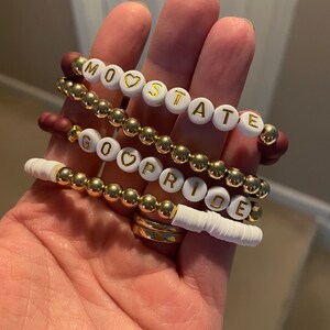 Bracelet, Bracelets for Women, Houston Astros Old School Stack Bracelets, Gold - Etsy