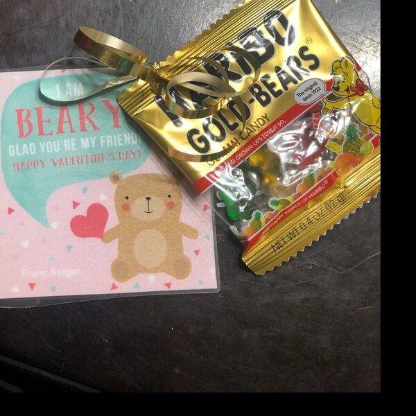Bear Valentine Tag- Pre-school Valentine - Teddy Bear Valentine ...