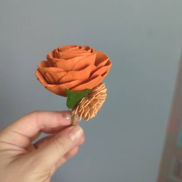 Wedding Bouquet, Bridal Bouquet, Sola Flower, Wedding Flower, Wooden ...