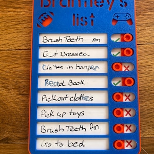 Sliding Routine Chart Chore Chart Daily Checklist Kids - Etsy