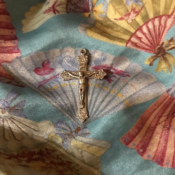 Ornate Victorian Crucifix Cross - Rosary Making Supplies - Made in ...