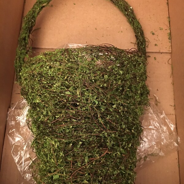 Wall Basket, Basket for Floral Arrangements, Moss Basket for Wall ...