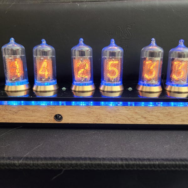 Nixie Tube Watch IN-2 Kraken Clock Timepiece Neon-lit Wristwatch ...