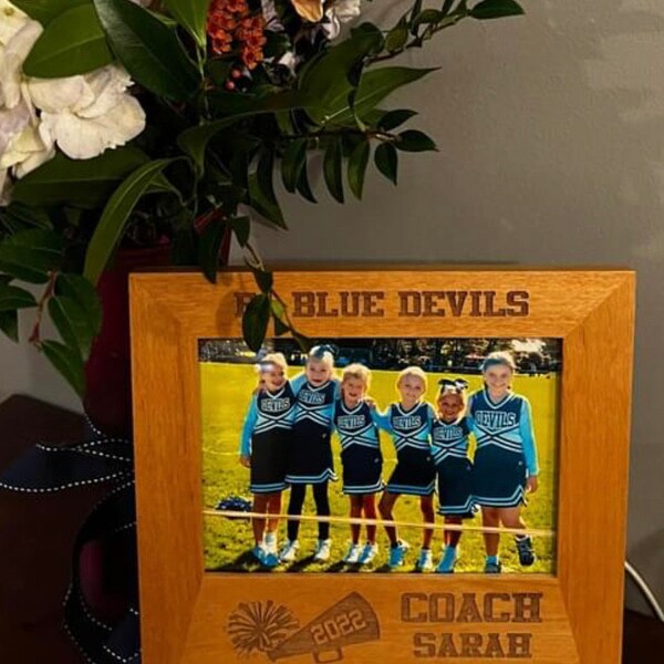 Personalized Cheerleading Coach Frame, Gift for Cheerleading Coach ...