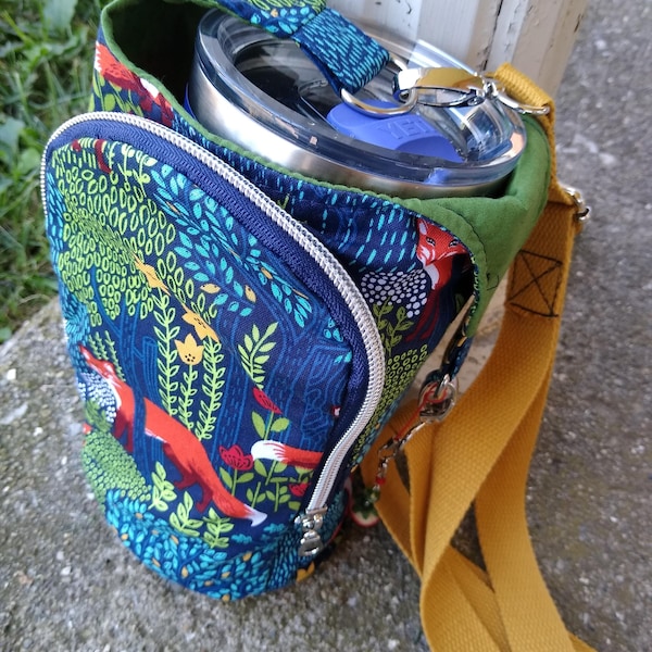 Water Bottle Sling Bag With Wallet Pocket--fox and Flora - Etsy