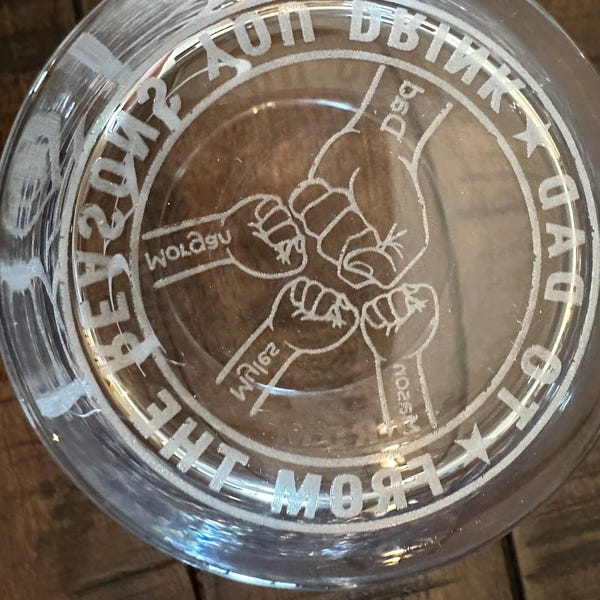 Custom Etched Handwriting Rock Glass - Engrave Your Handwritten Message ...