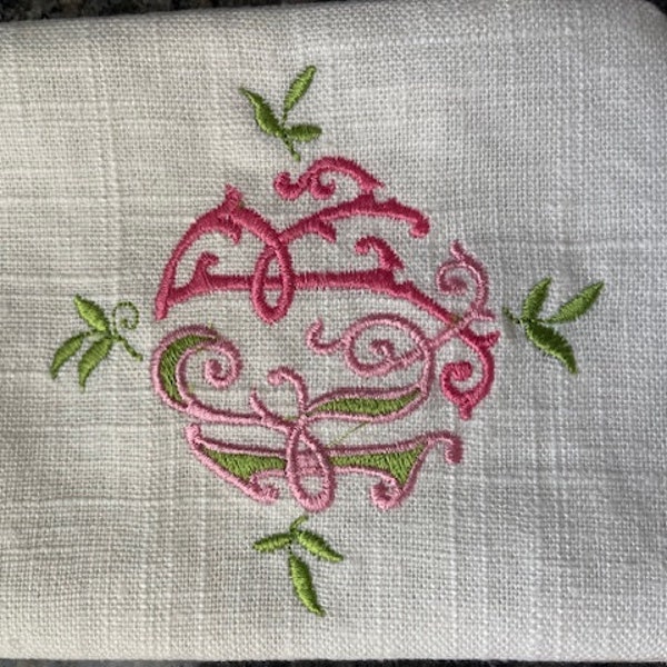 Interlocking B and B Monogram Embroidery Design / Embroidery Design ...