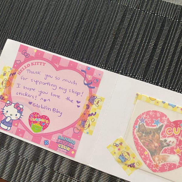 Y2K Cat Sticker Kitty Heart Sparkly Glitter Rainbow Stars Kawaii - Etsy