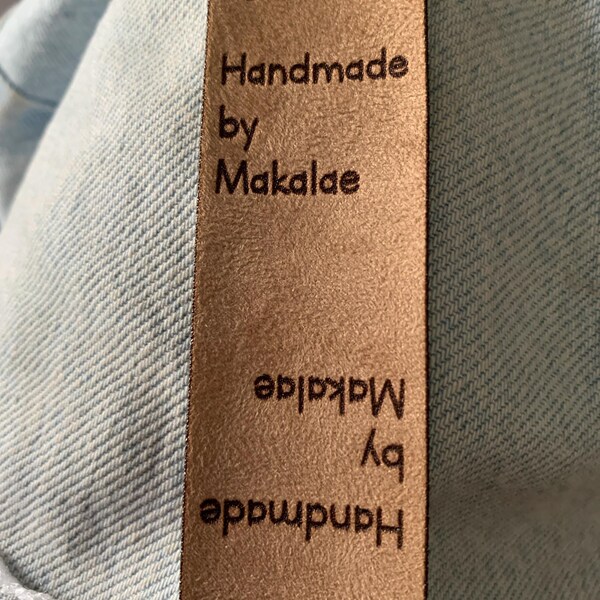 10x Faux Suede Leather Tags for Crochet, Handmade Labels for Beanies ...