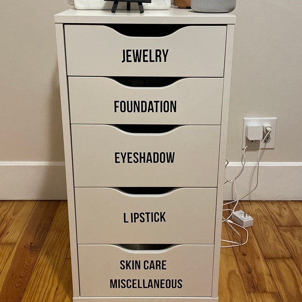 Makeup Organizer Label Decals | Makeup Labels for Storage and ...