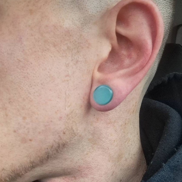Tropez Blue Cat Eye Plugs - Double Flared - 1 Pair- 6mm, 8mm, 10mm ...