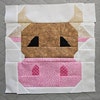 Set of 4 Farm Animals Quilt Block Patterns: Chicken, Cow, Pig, and Barn ...