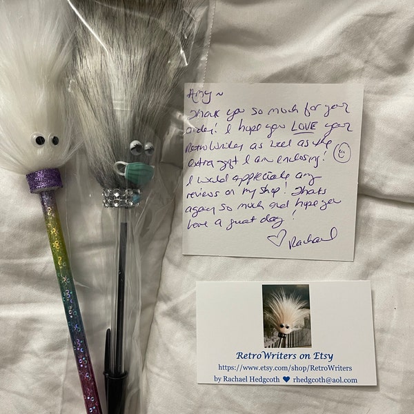 4 Fuzzy Pencils - Stocking Stuffer - Retro Gift - Valentine Gift - Fun ...