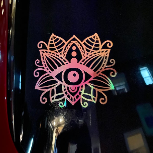 Lotus Flower Third Eye Decal | Lotus Flower Decal | Lotus Flower Car ...