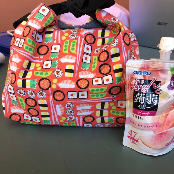 Japanese Bento\ Lunch Bag, Japanese Wave, Eco-friendly, Reusable Bag ...