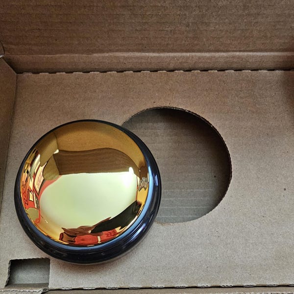 The Custom Easy Button "mirror Gold" - Record and Re-record (1) Message of Your Own 30 Seconds ...