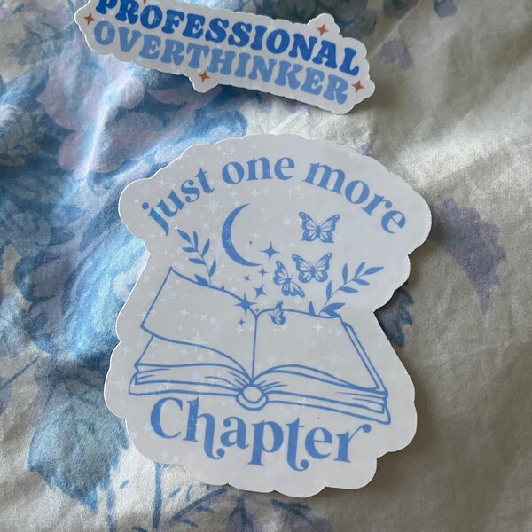 Just One More Chapter Sticker, Water Bottle Sticker, Kindle Sticker ...