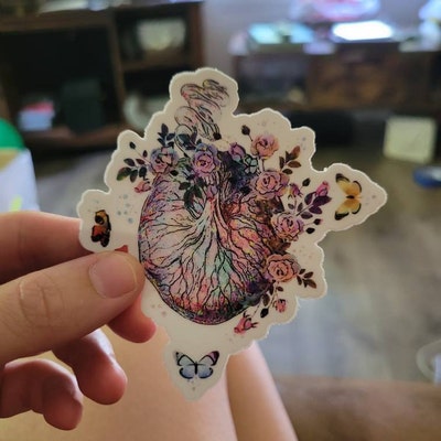 Placenta Sticker Newborn Organs human Body Floral Sticker Colorful ...