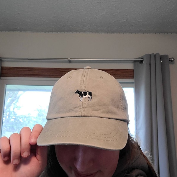 Embroidered Holstein Cow Hat- Farm Life- Dairy Cattle - Custom Hat ...