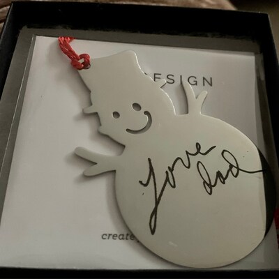 Personalized Ornament Christmas Ornament Handwriting Ornament Keepsake ...