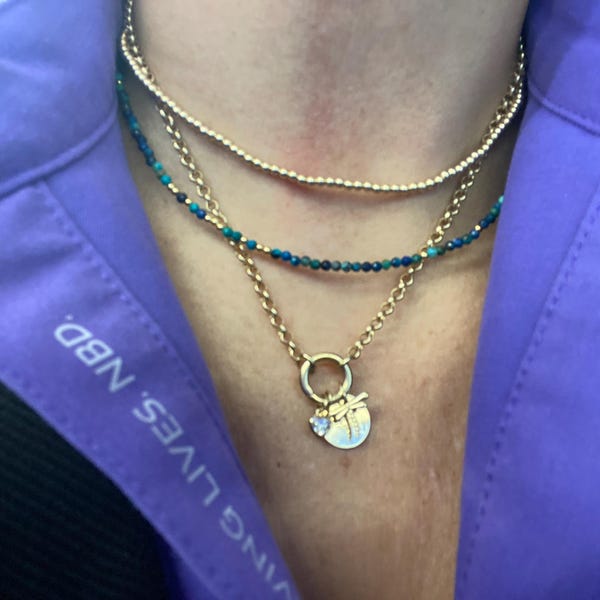 Flashy Labradorite Necklace Gold Labradorite Necklace Rainbow ...