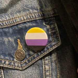 Unique Rainbow Stripe Pride Flag Button LGBTQ Pride 1.25 in | Etsy