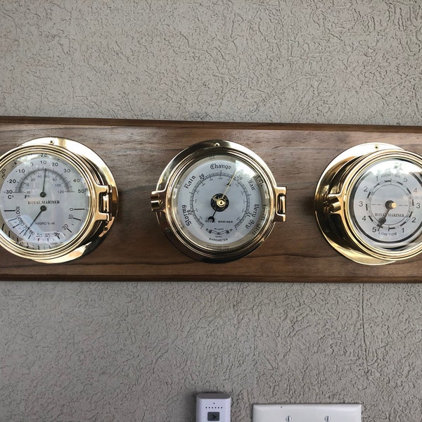 Tide Clock FREE Shipping 4.56in 1.5lb 116mm 670 Grams Brass Clock Tidal ...