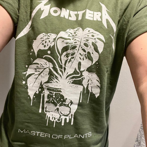 Monstera Hoodie Back Design for Metal Head Plant Lover Gift Idea for ...