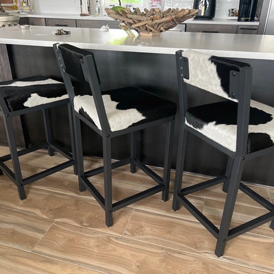 Cowhide Bar Stool Cowhide Counter Stool With Backs FPBK priced per ...