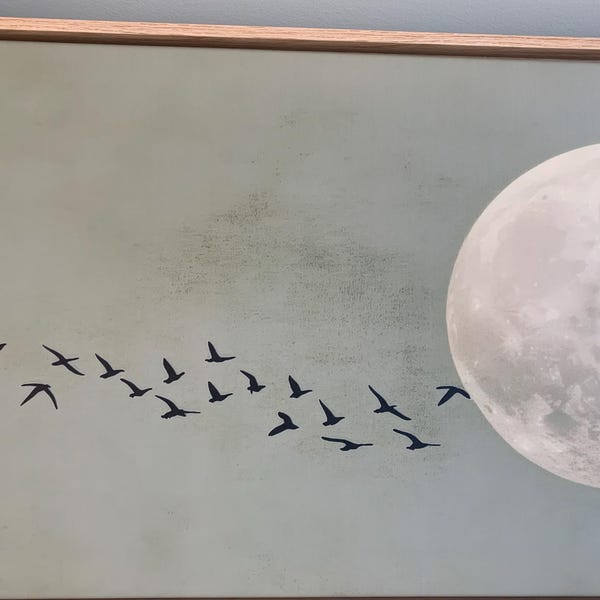 Vintage Spring Meadow Forest Landscape Wall Art, Long Horizontal ...